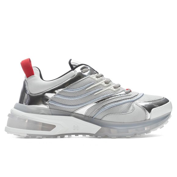 Givenchy | Shoes | Givenchy Giv Silvery Silver Low Top Leather Mens ...